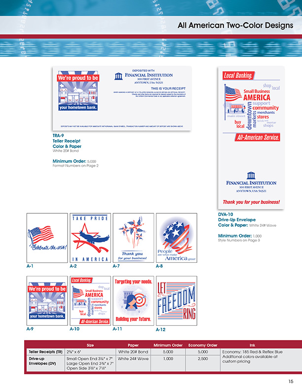 Teller Receipt and Drive-Up Envelopes Catalog – MICR Solutions