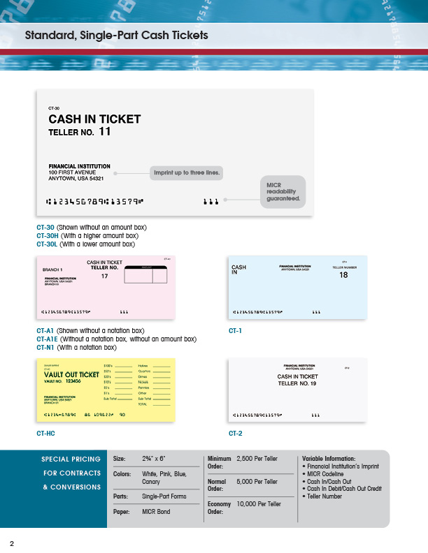 Internal Financial Forms/Official Checks – MICR Solutions